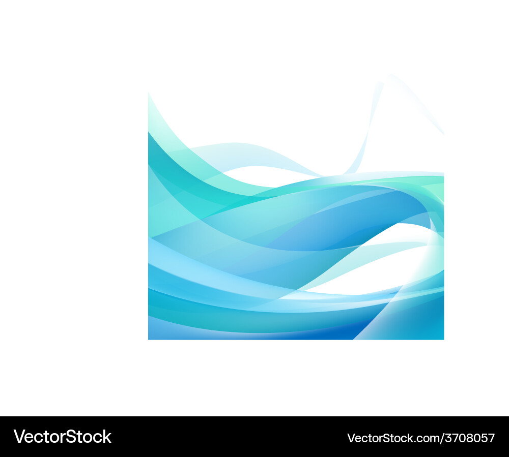Abstract blue wavy water background Royalty Free Vector