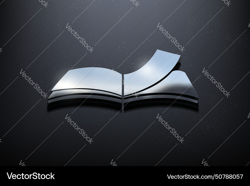 Book 3d logo design shiny mockup Royalty Free Vector Image
