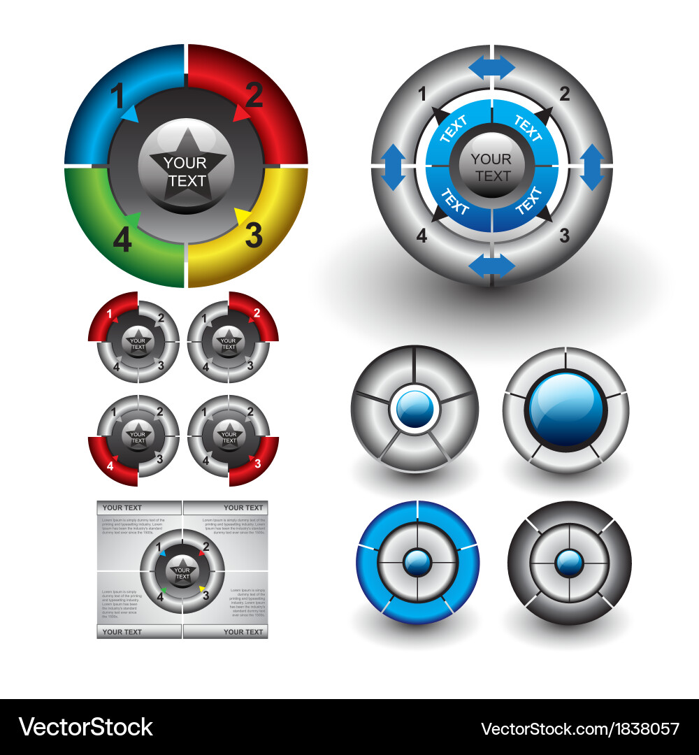 Circle diagrams Royalty Free Vector Image - VectorStock