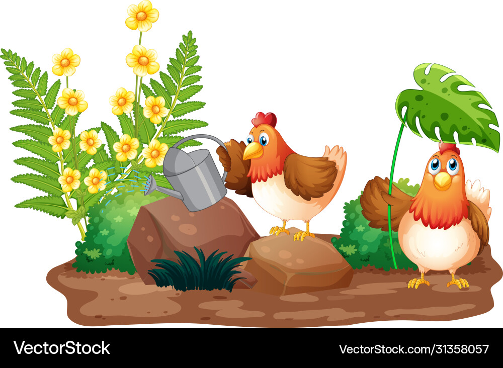 Farm theme background with animals Royalty Free Vector Image