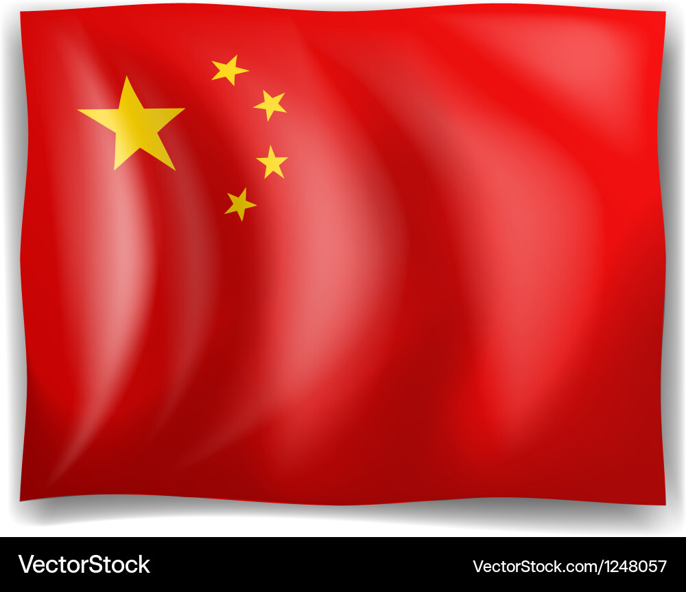 Flag of china Royalty Free Vector Image - VectorStock