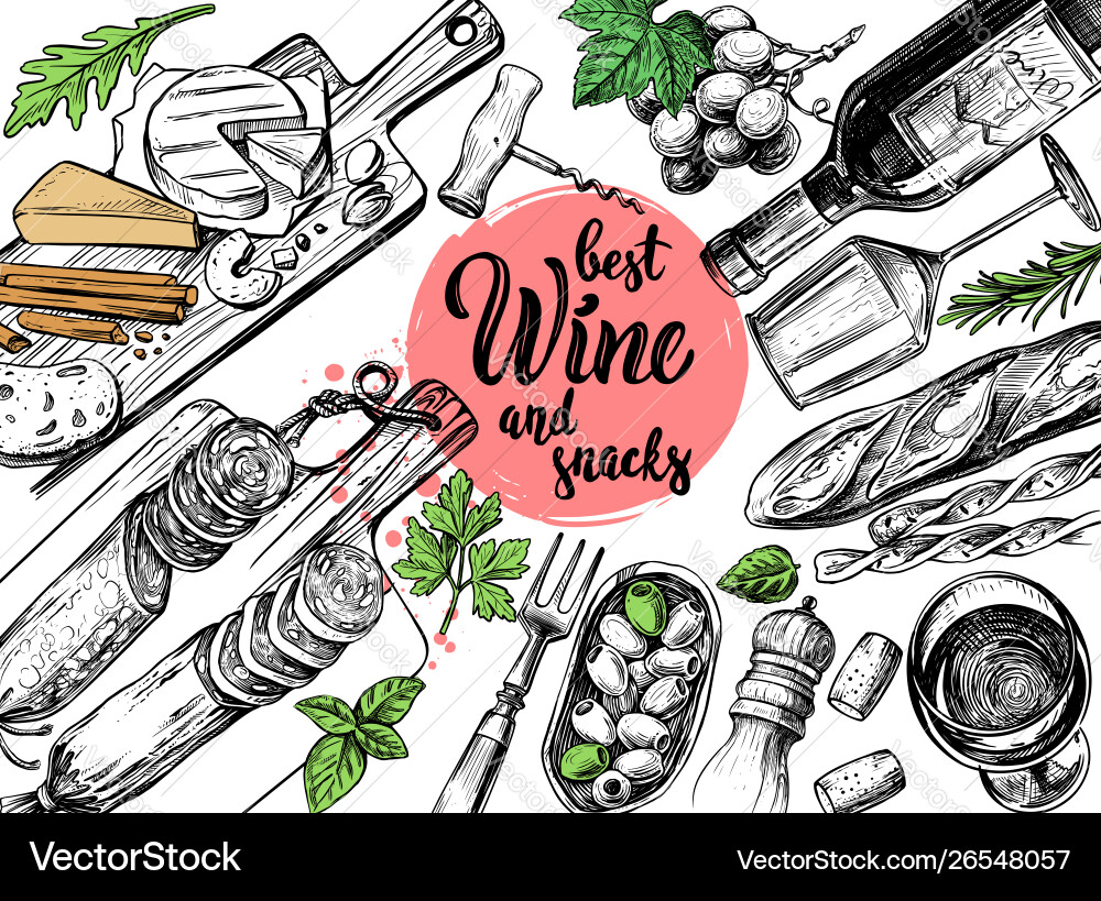 Food Ingredients Outline Royalty Free Vector Image