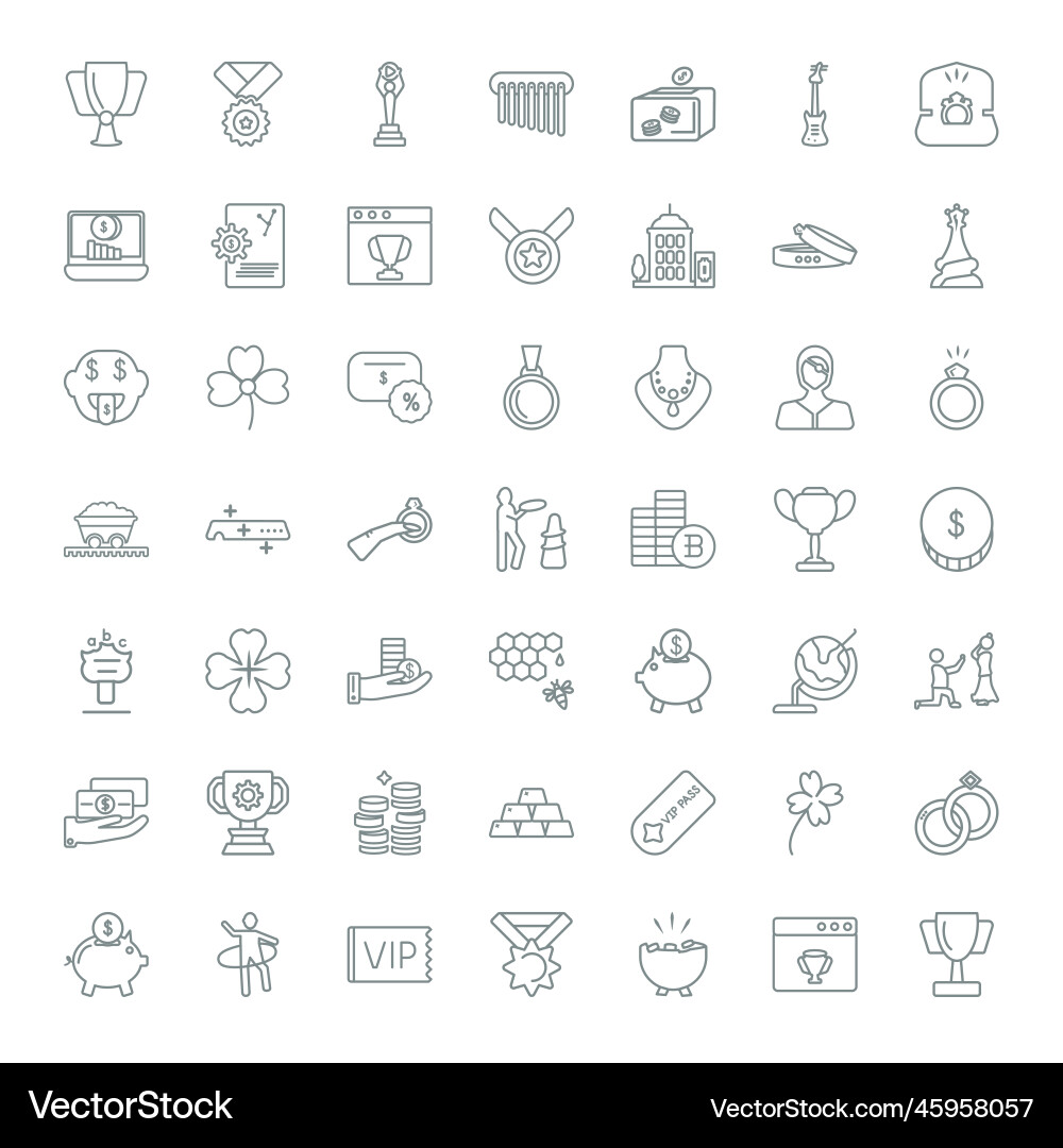 Gold icons Royalty Free Vector Image - VectorStock