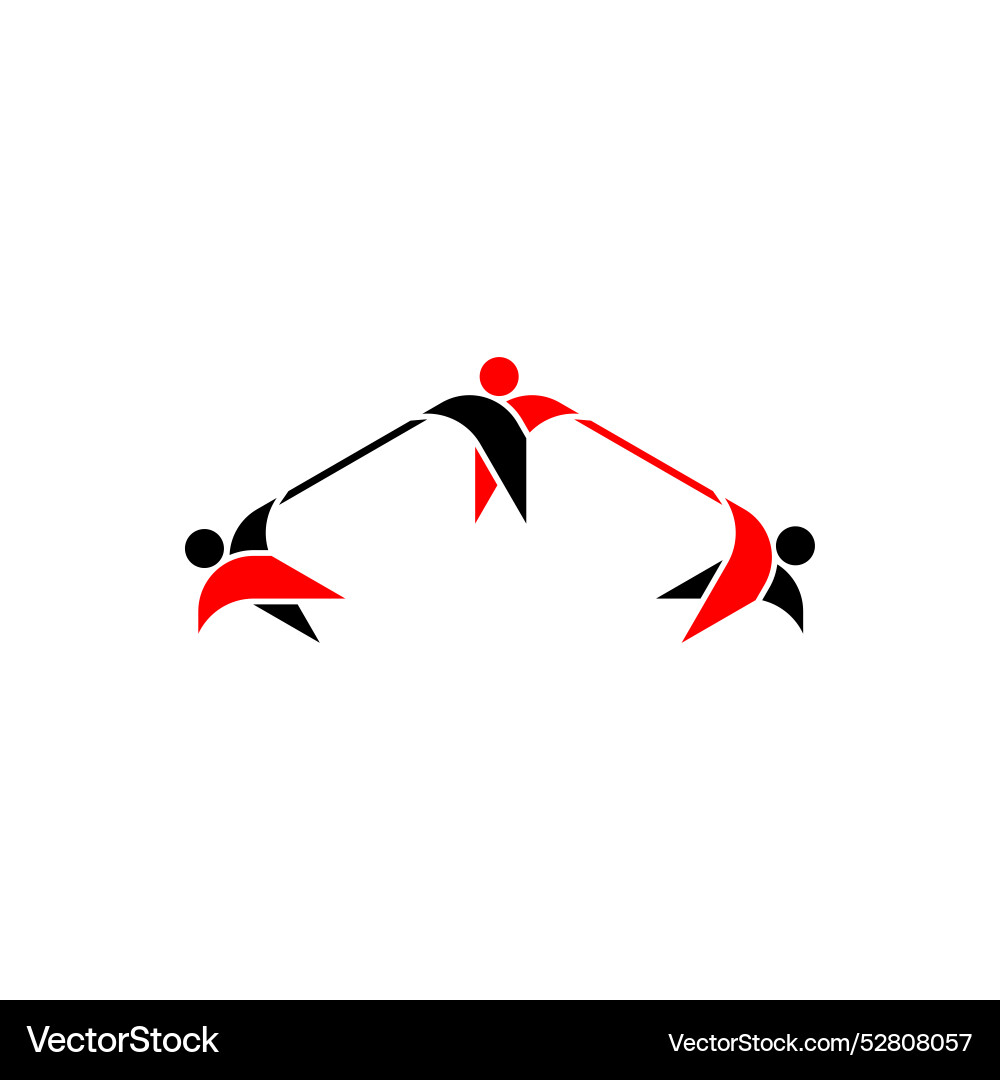 People team connection logo Royalty Free Vector Image