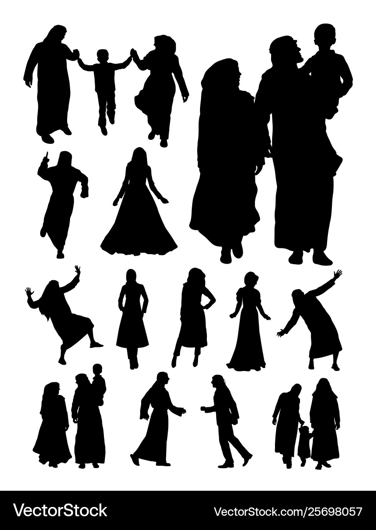 Arab Wife and Husband Vector Images (over 740)