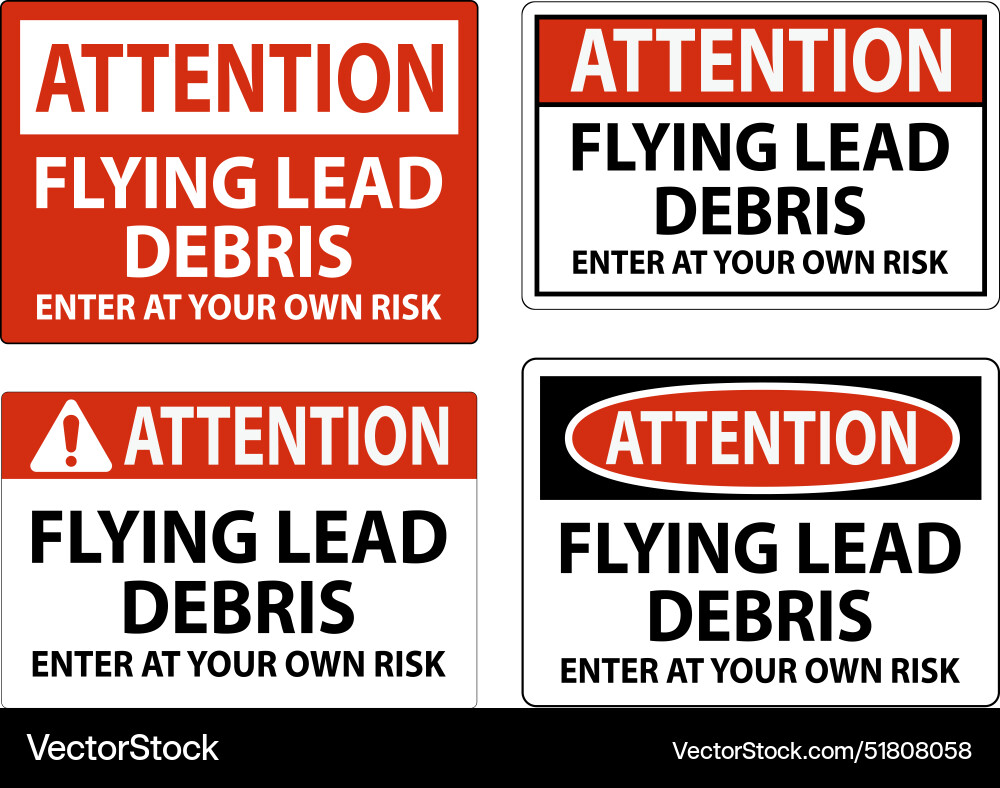 Attention sign warning about the dangers Vector Image