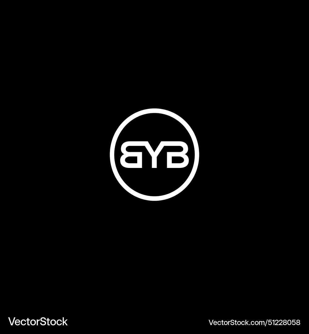 Byb logo byb letter byb letter logo design Vector Image