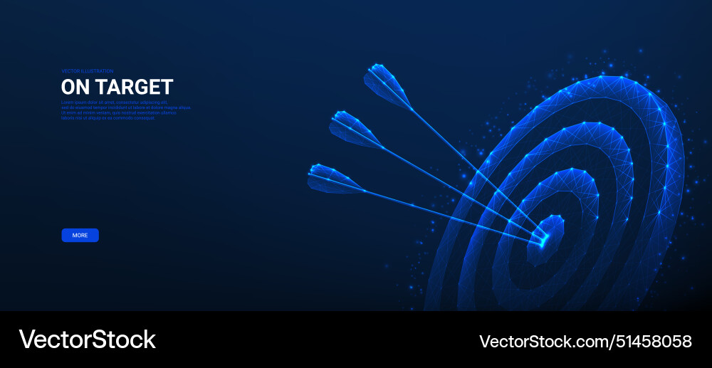 Concept banner with polygonal target Royalty Free Vector