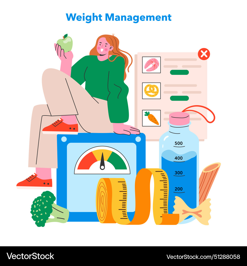 Healthy snacking flat Royalty Free Vector Image