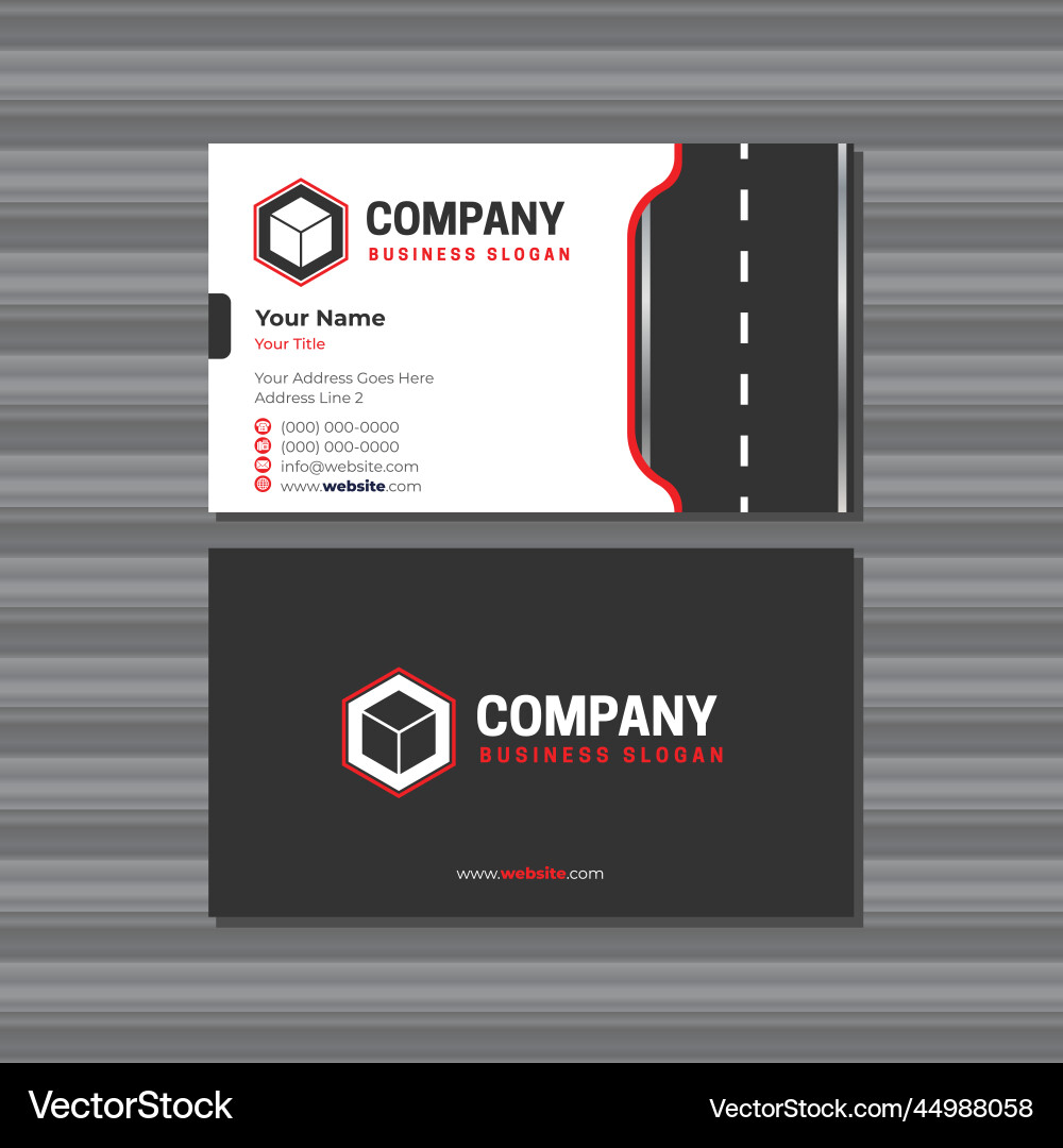 Road business card design transportation Vector Image