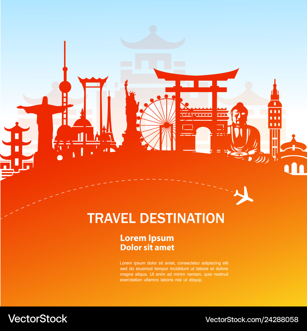 Travel around the world Royalty Free Vector Image
