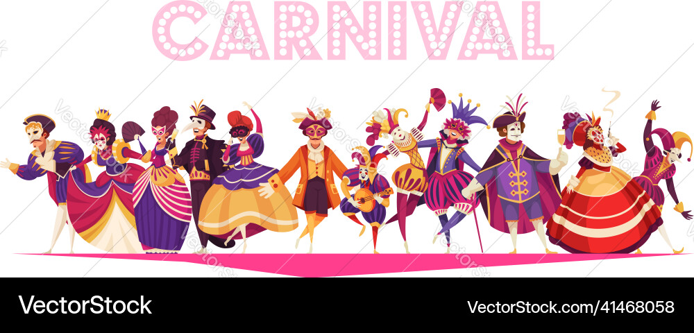 Venetian carnival Royalty Free Vector Image - VectorStock