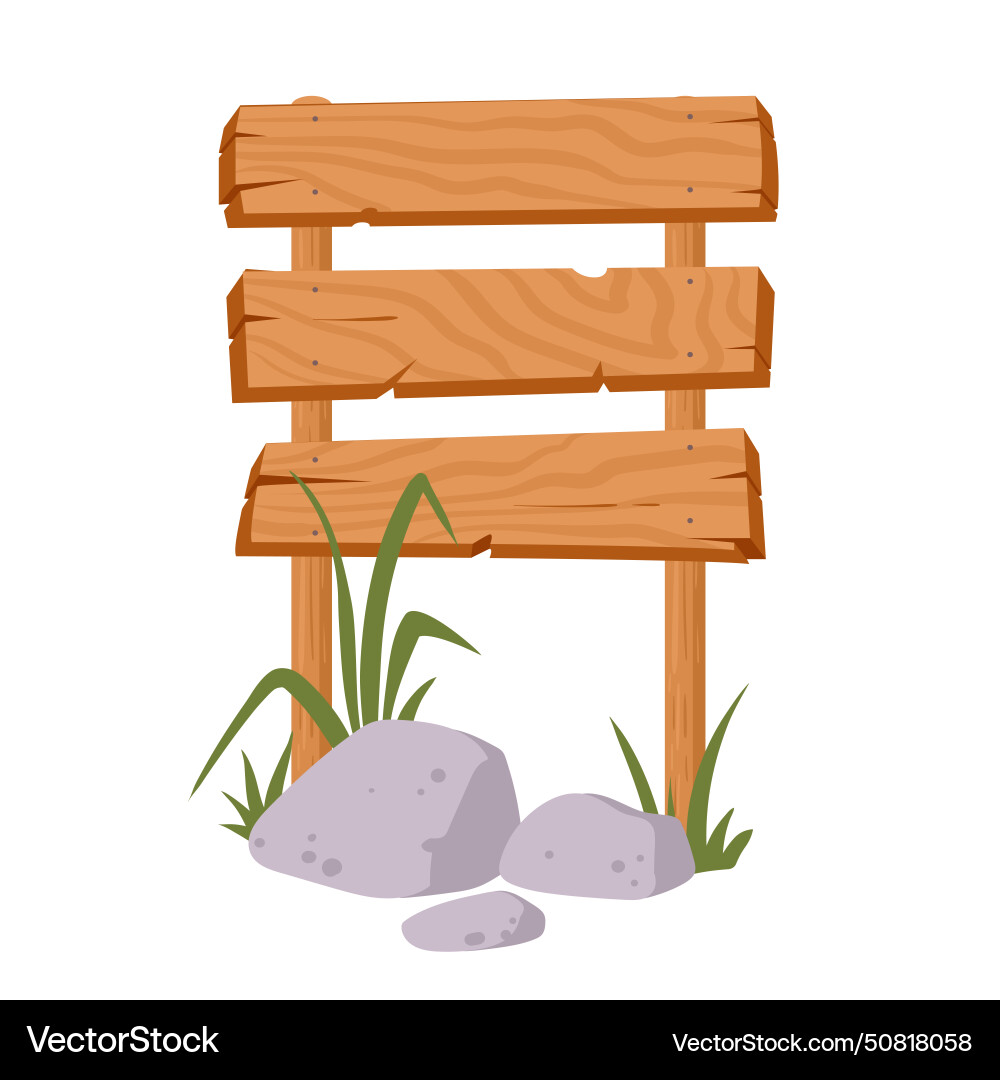 Wooden sign rustic board pathfinding Royalty Free Vector
