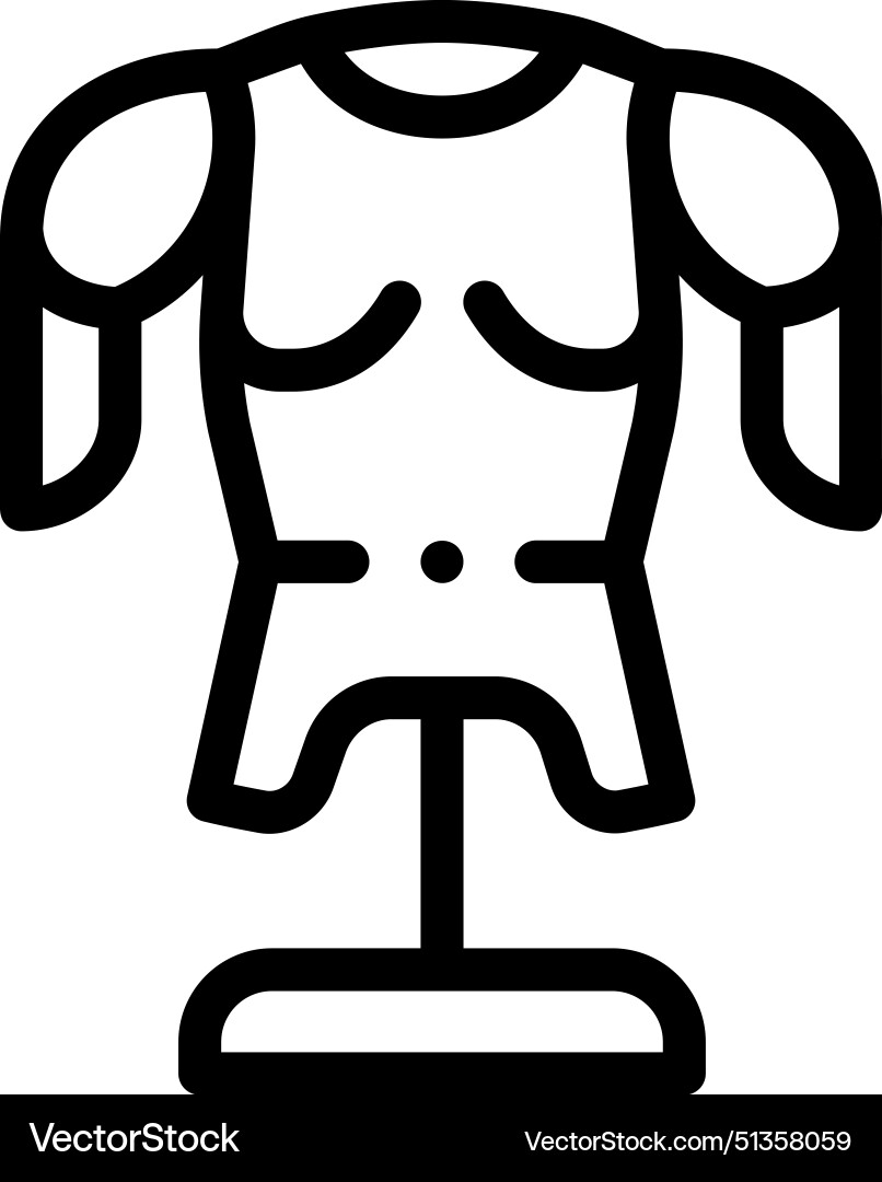 Armour icon thin linear style design isolated Vector Image