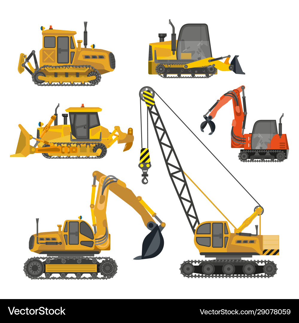 Building work construction machinery equipment Vector Image
