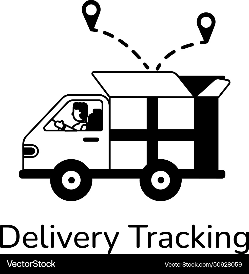 Delivery tracking Royalty Free Vector Image - VectorStock
