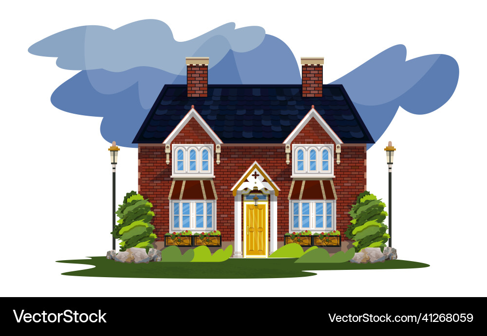 House in the english style Royalty Free Vector Image