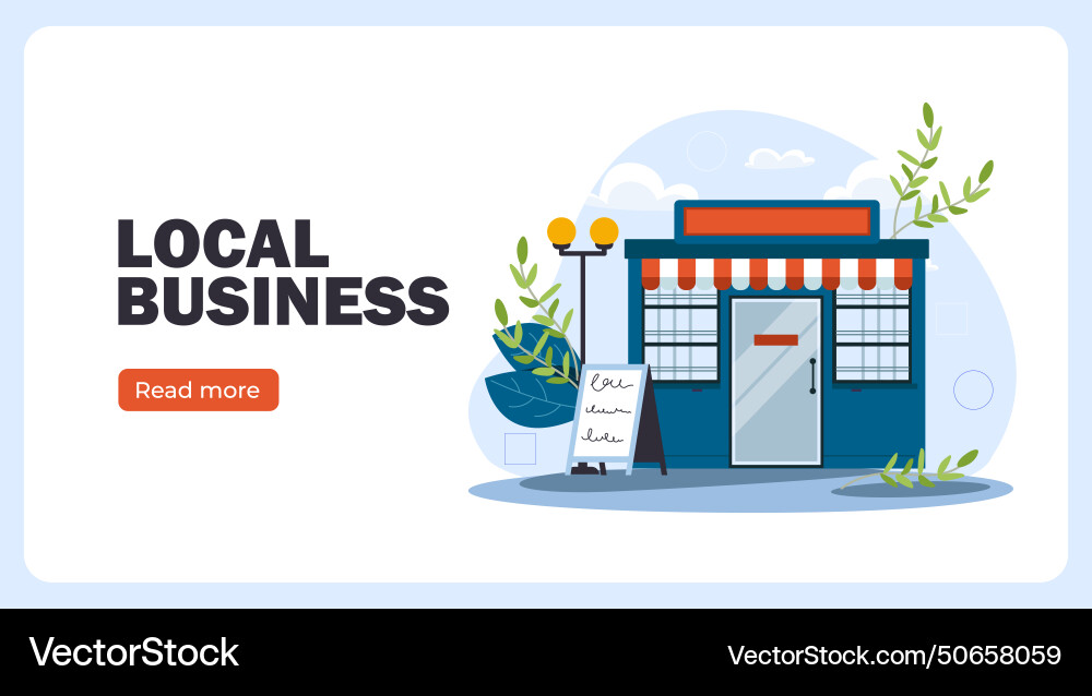Local business poster Royalty Free Vector Image