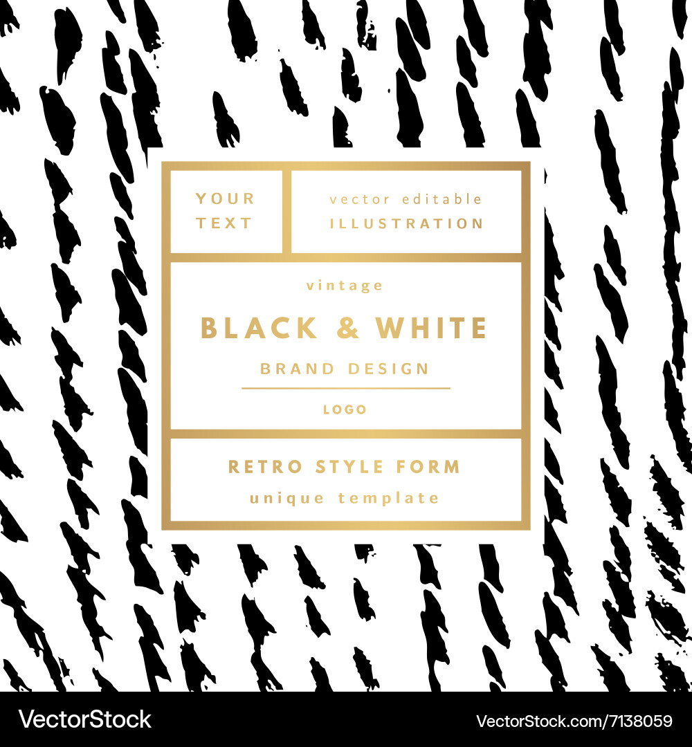 Retro Frame Logo Template Royalty Free Vector Image