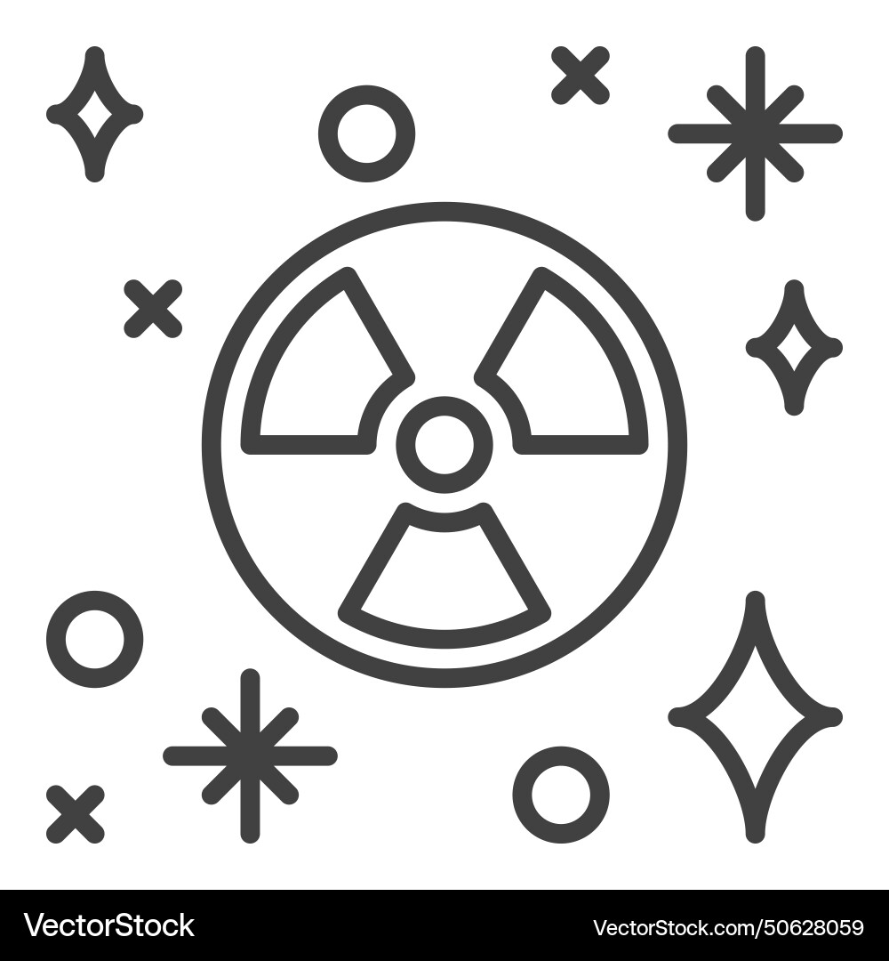 Space based nukes radiation icon or sign Vector Image