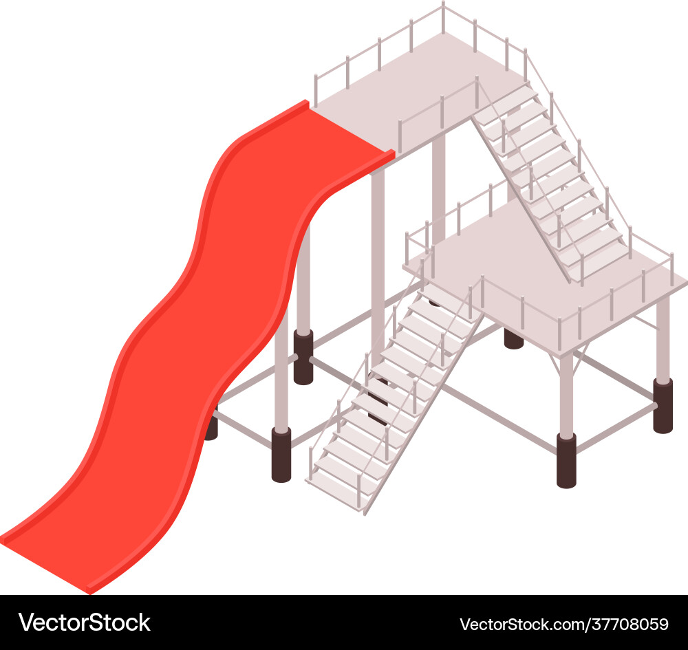 Water slide isometric icon Royalty Free Vector Image