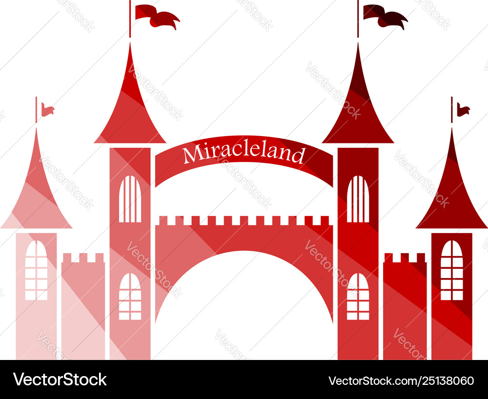 Amusement park entrance icon Royalty Free Vector Image
