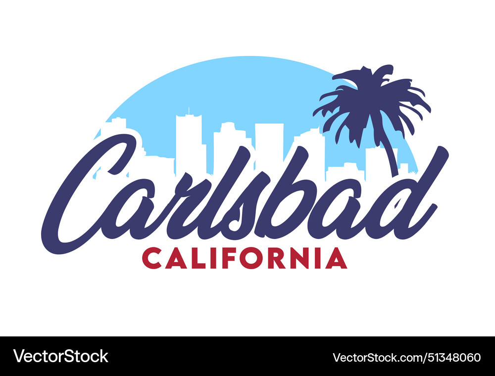 Carlsbad california with beautiful views Vector Image