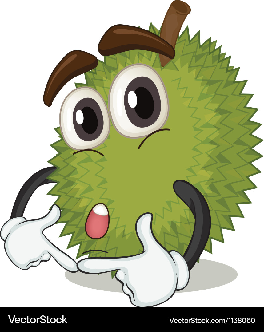 Cute Cartoon Jackfruit Royalty Free Vector Image