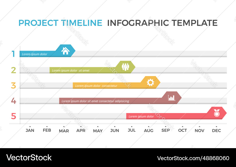 Gantt chart Royalty Free Vector Image - VectorStock