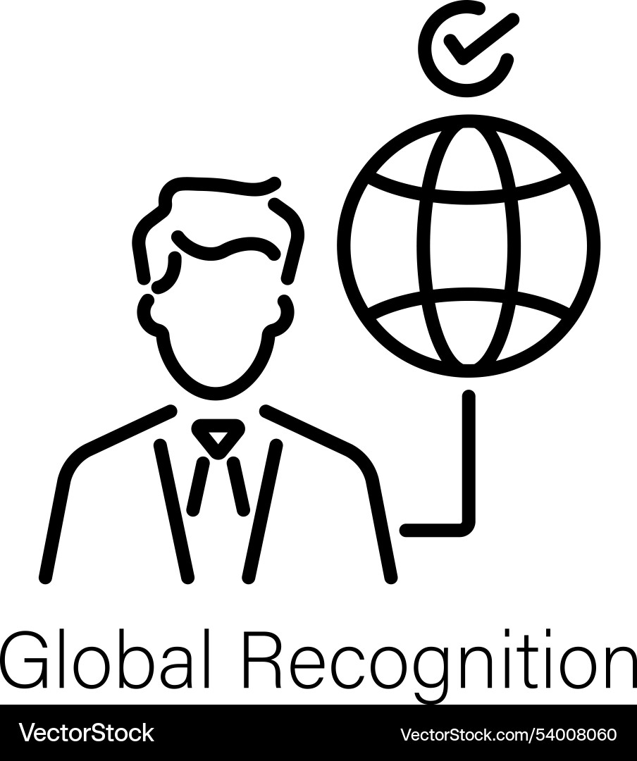 Global recognition Royalty Free Vector Image - VectorStock