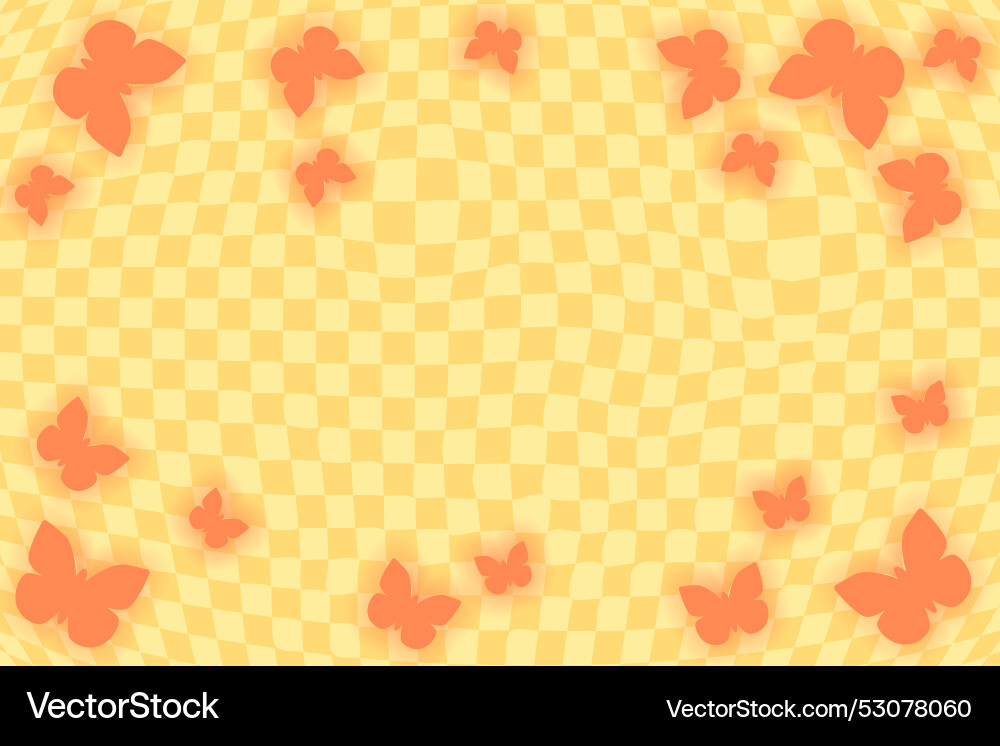 Orange retro psychedelic checkerboard pattern Vector Image Orange retro psychedelic checkerboard pattern Vector Image