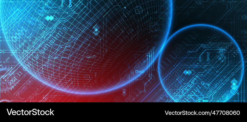 Sphere theme digital technology background Vector Image