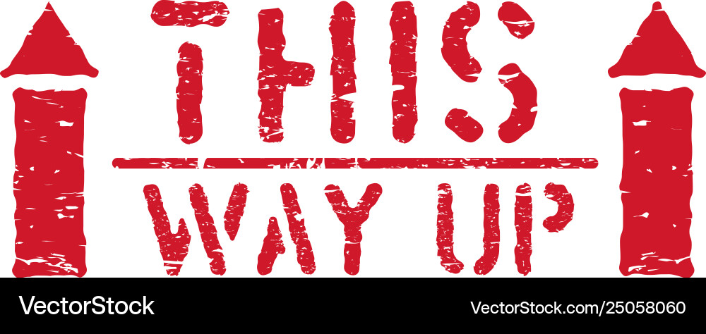 This way up standard box sign for cargo isolated Vector Image