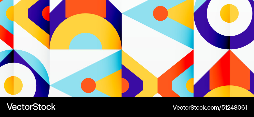 Colorful geometric pattern with circles Royalty Free Vector