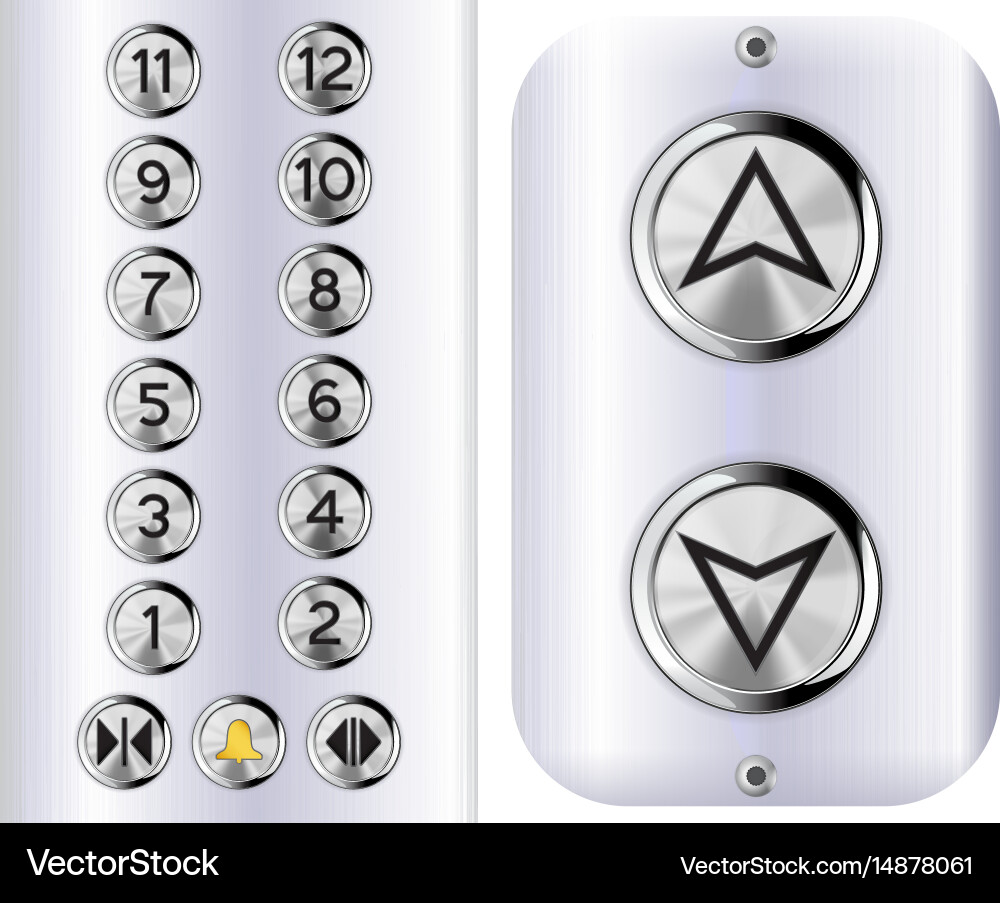 Elevator buttons Royalty Free Vector Image - VectorStock