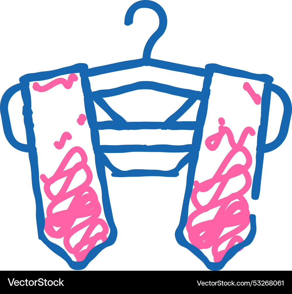 Graduation stole sign icon doodle Royalty Free Vector Image