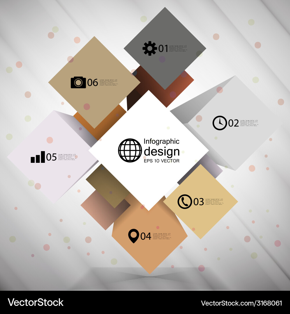 Infographic cube box for business concepts modern Vector Image