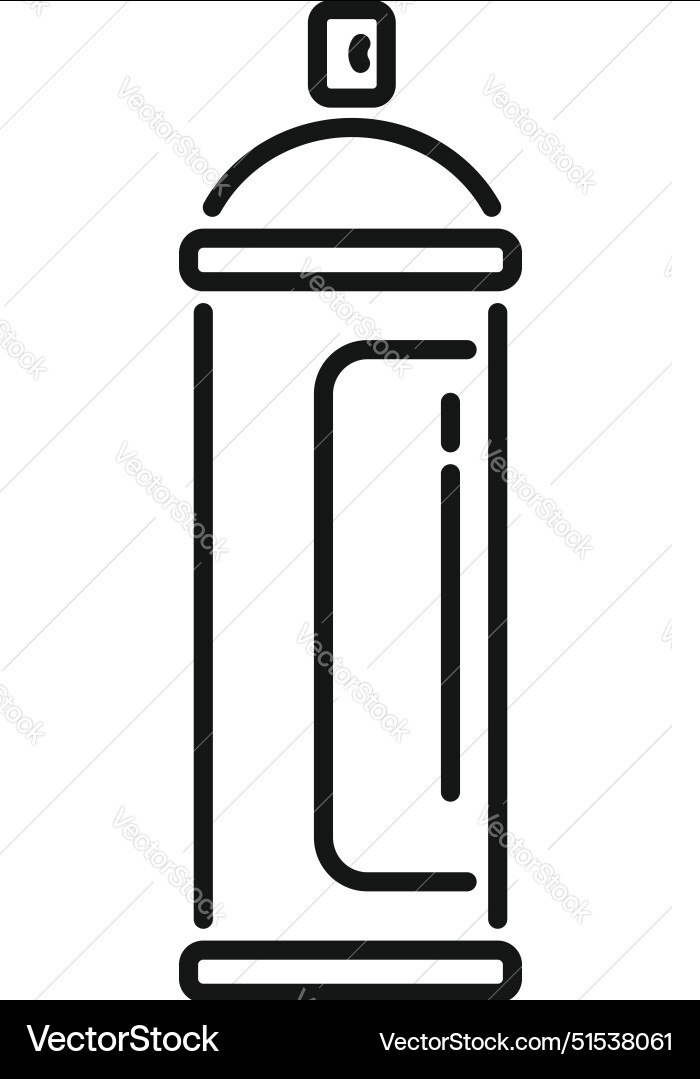 Line art of a spray can Royalty Free Vector Image