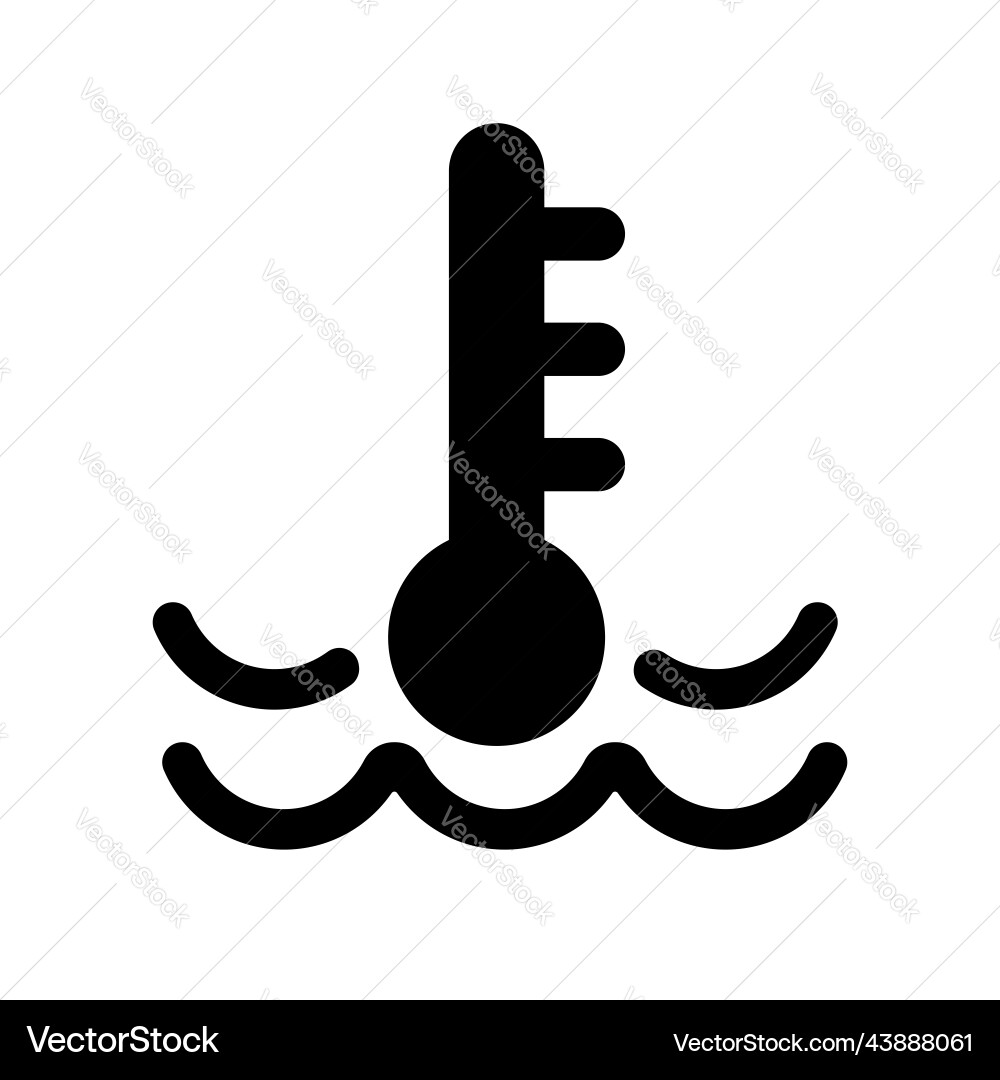 Water Temperature Gauge Icon Royalty Free Vector Image