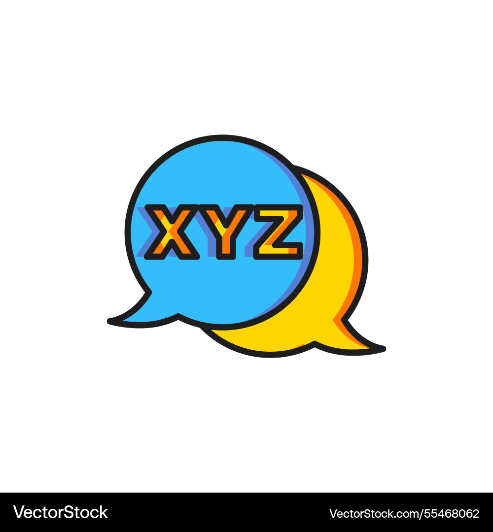Color xyz coordinate system icon isolated Vector Image