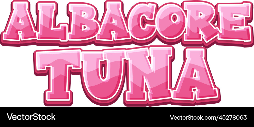 Albacore tuna text logo Royalty Free Vector Image