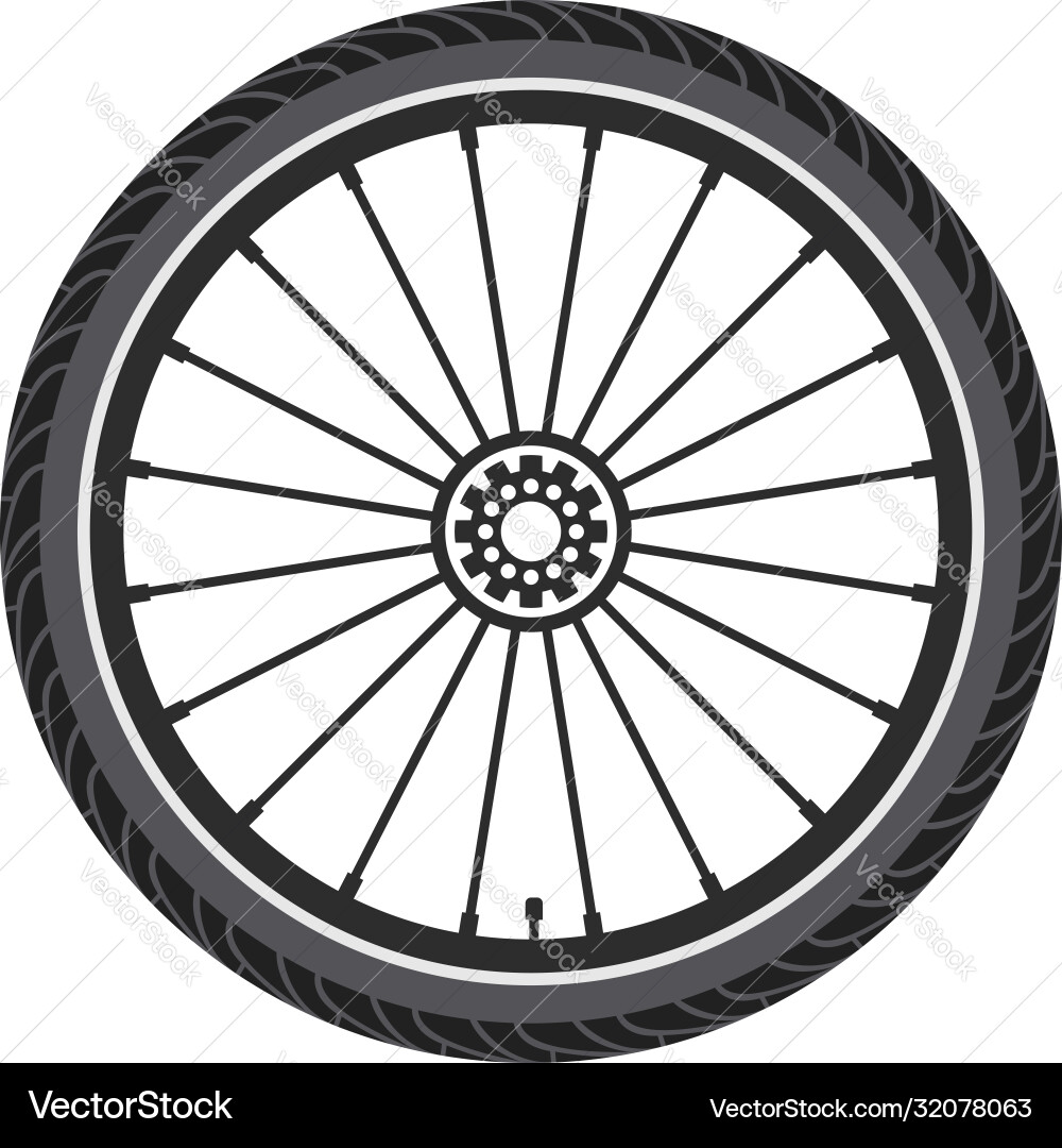 Bicycle wheel Royalty Free Vector Image - VectorStock
