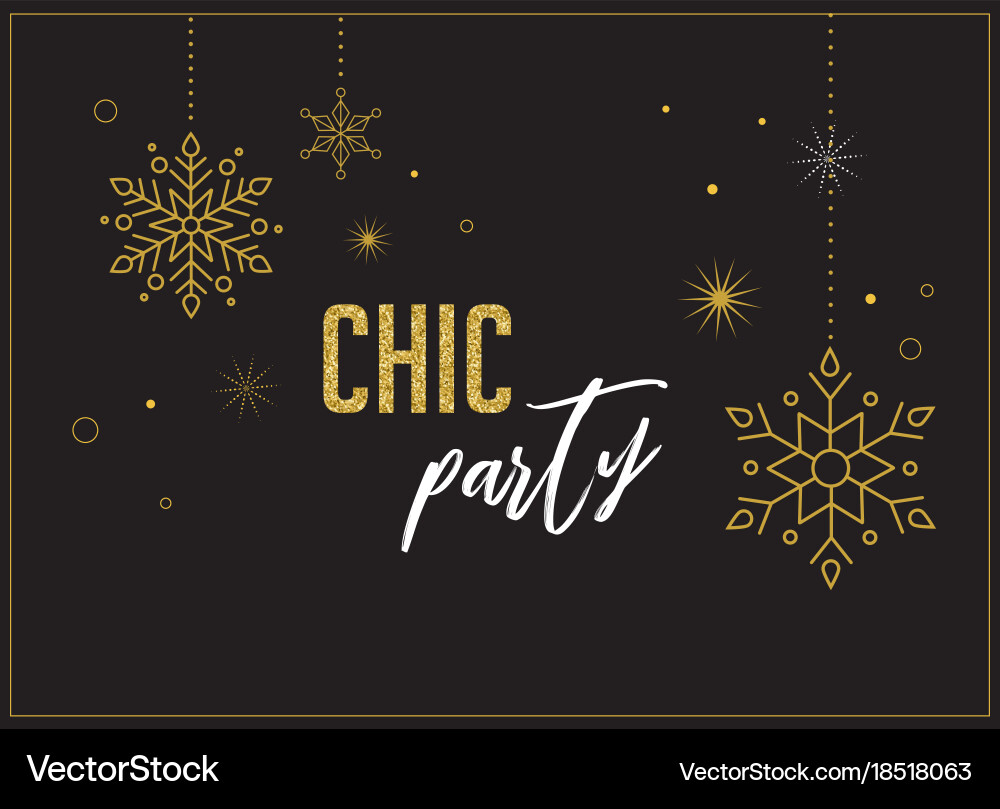Fireworks chic party invitation design Royalty Free Vector