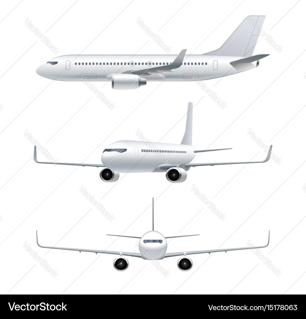 Flying airplane jet aircraft airliner Royalty Free Vector