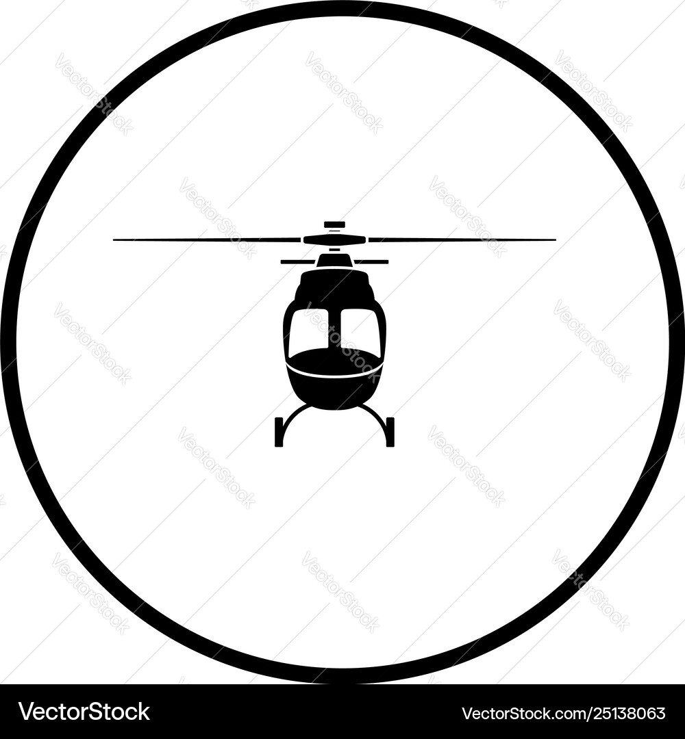 Helicopter icon front view Royalty Free Vector Image