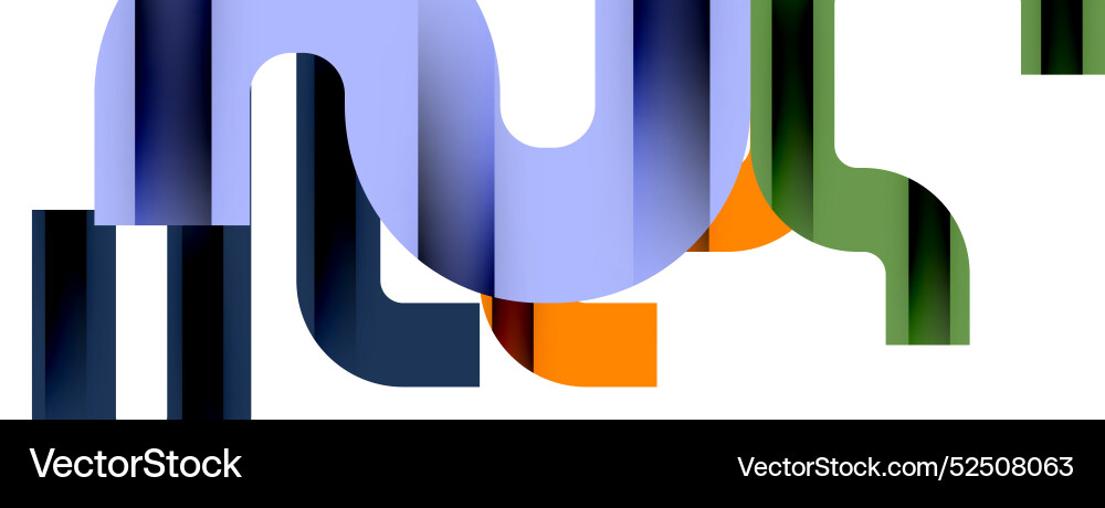 Lines abstract letter style design background Vector Image