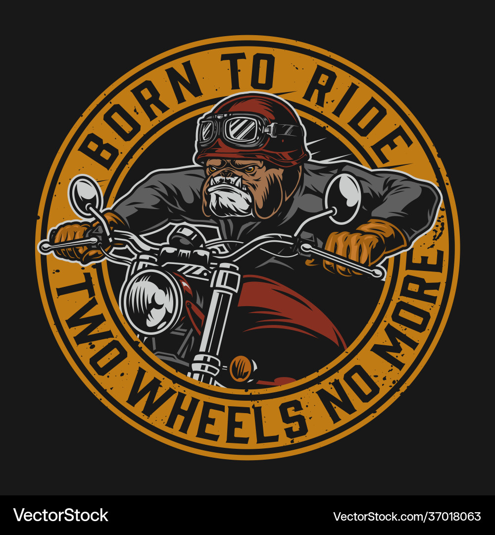 Motorcycle vintage round logotype Royalty Free Vector Image