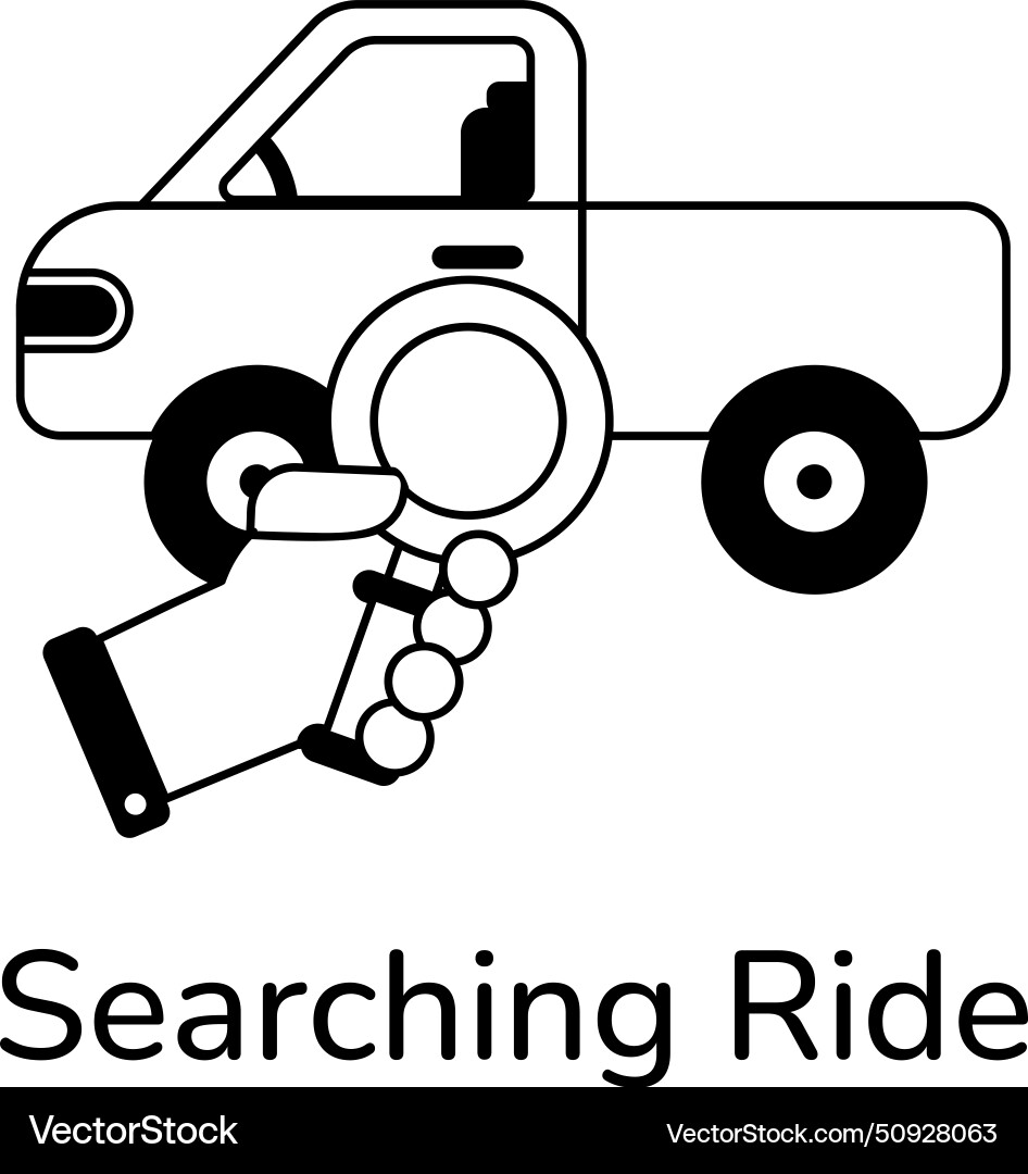Searching ride Royalty Free Vector Image - VectorStock