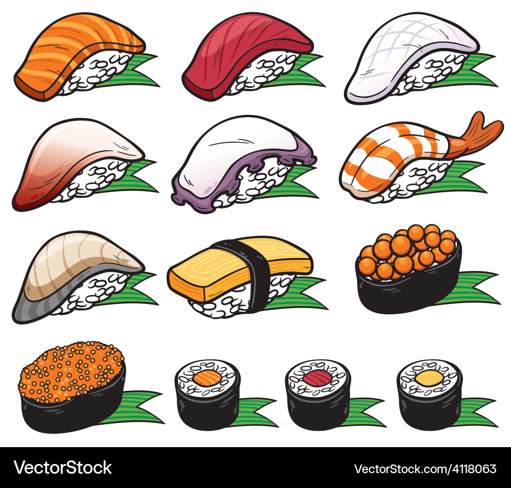 Sushi Royalty Free Vector Image - VectorStock