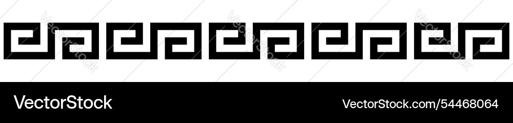 Ancient roman ornament - black and white Vector Image